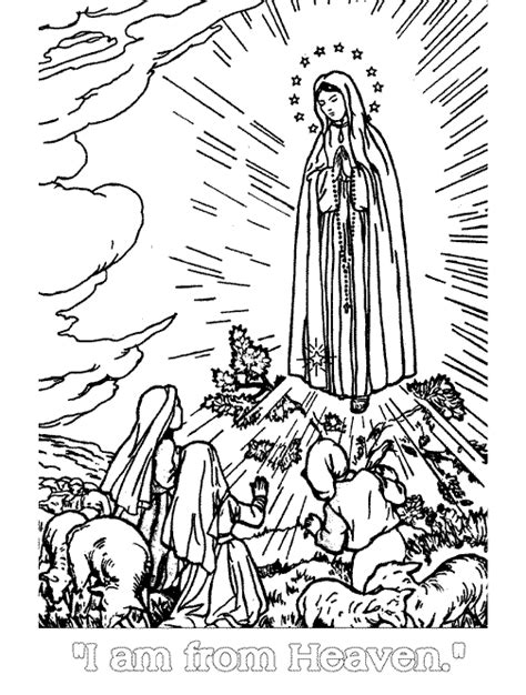 Free Printable Our Lady Of Fatima Coloring Pages