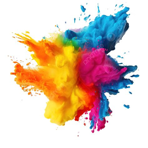 Colorful Paint Splashes Png Colored Powder Explosion Mix Rainbow Splash
