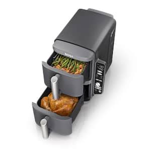 Chefman 6 Qt Black Double Basket Air Fryer With Capacitive Touch