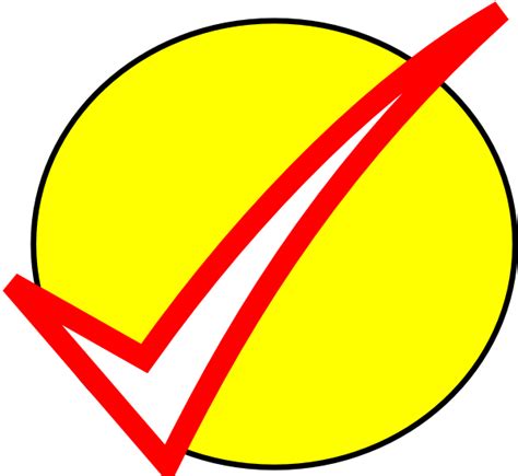 Check Mark Transparent Yellow Checkmark Clip Art At Vector