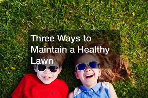 Three Ways To Maintain A Healthy Lawn Home Improvement Tax