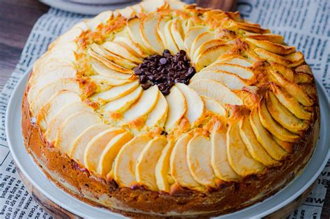 Gâteau pommes ricotta et pépites de chocolat Les Recette de A à Z