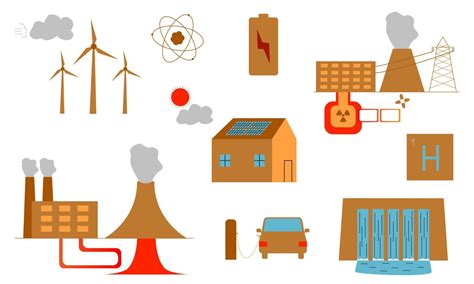 Energ A Renovable Conjunto De Ilustraciones Que Muestran M Todos De