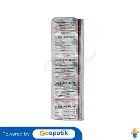 ACETYLCYSTEINE NULAB 200 MG STRIP 10 KAPSUL Kegunaan Efek Samping