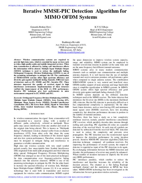 pdf iaetsd iterative mmse pic detection algorithm for mimo ofdm systems iaetsd iaetsd