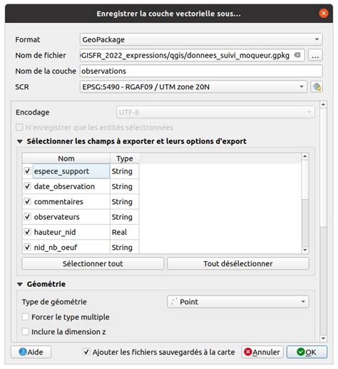 QGIS formulaires et expressions pour créer un outil de saisie