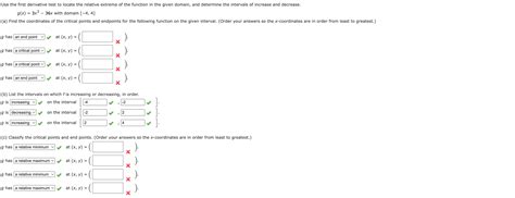 solved use the first derivative test to locate the relative