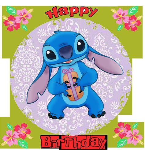 Lilo And Stitch Birthday Card Happy Birthday From Stitch By