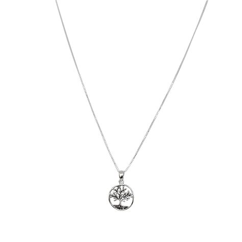 Ripley COLLAR ÁRBOL DE LA VIDA MEDIANO PLATA FINA 925