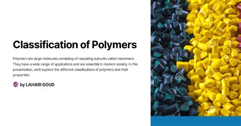 Classification Of Polymers
