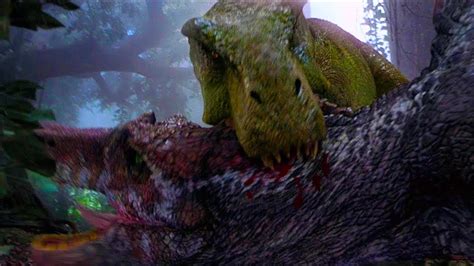 Jurassic Park 3 2001 Tyrannosaurus Rex Vs Spinosaurus Fight Scene