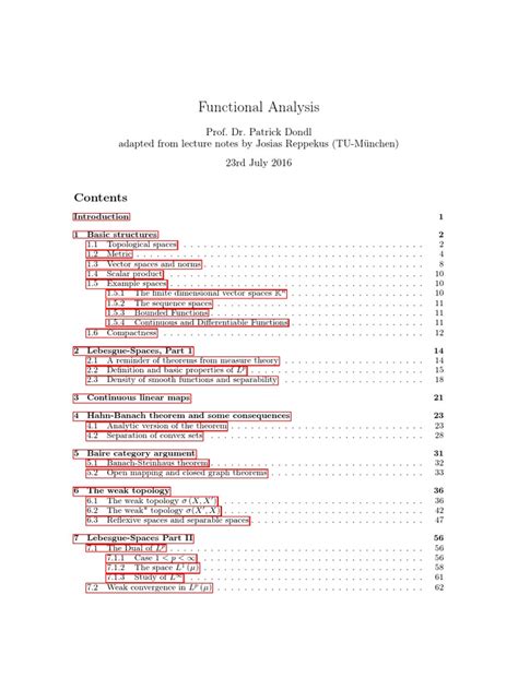 functional analysis prof dr patrick dondl adapted from lecture notes by josias reppekus tu