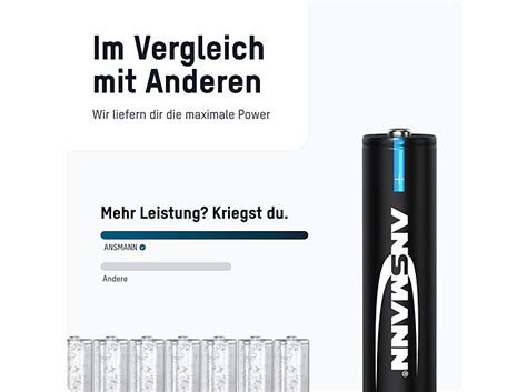 ANSMANN Telefon Akku AAA 800mAh 1 2V 4 Stück DECT Micro AAA Batterie