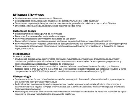 Miomatosis Uterina Miomas Uterinos Tambi N Se Denominan Leiomiomas O