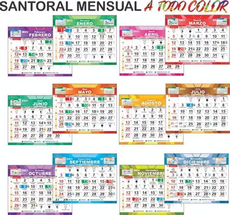 Santoral Mensual Cm X Cm Para Calendarios Meses Sin Intereses