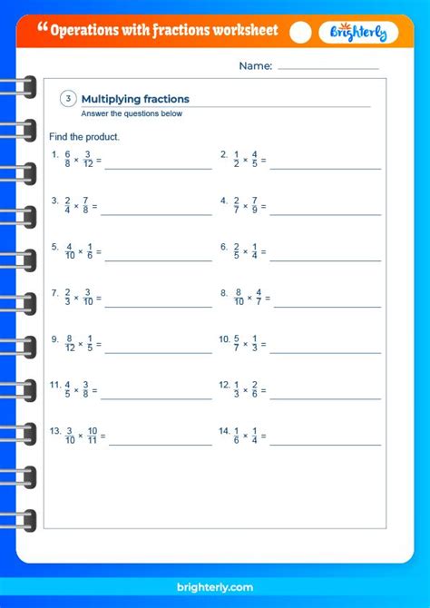 adding subtracting multiplying and dividing fractions worksheets