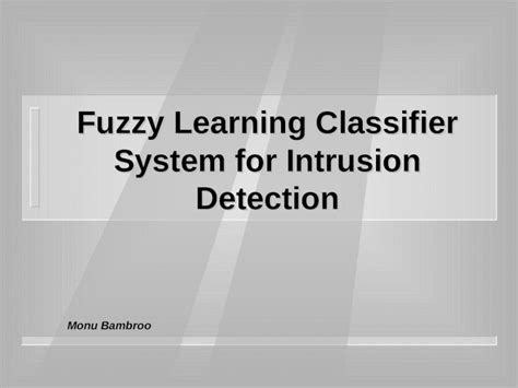 ppt fuzzy learning classifier system for intrusion detection dokumen tips