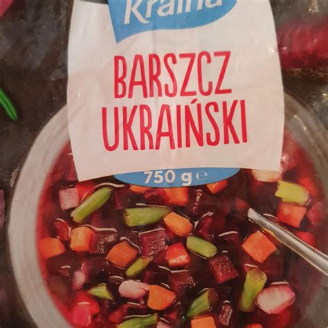 Barszcz Ukraiński Mroźna Kraina kalorie kJ i wartości odżywcze
