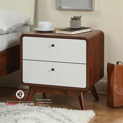 Nakas Retro Side Table Kayu Jati Nakas Minimalis Kayu MINIUTY FURNITURE