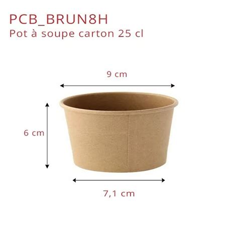 Pot à soupe carton kraft brun emballage alimentaire Le Bon Emballage