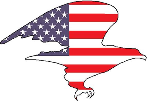 American Bald Eagle With Flag Bald Eagle Circle American Vector Bald