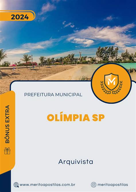 Apostila Arquivista Prefeitura de Olímpia SP 2024 Mérito Apostilas