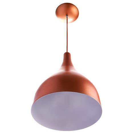 Lustre Pd Gota Pequena Alumínio 21cm Soquete E 27 Cobre MadeiraMadeira