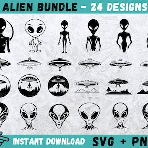 Alien SVG Ufo Svg Alien Head Svg Alien Cricut Cut Files For Cricut