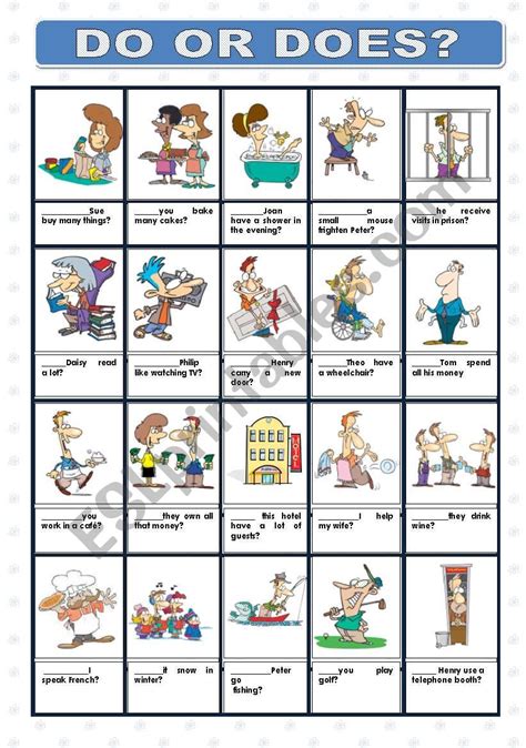 Worksheet Do And Does