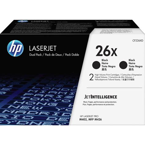 HP 26X CF226XD Toner Cartridges Black High Yield 2 Pack Walmart