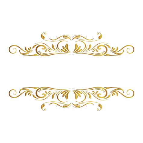 Gold Floral Vintage Title Frame Swirl For Text Border Text Border