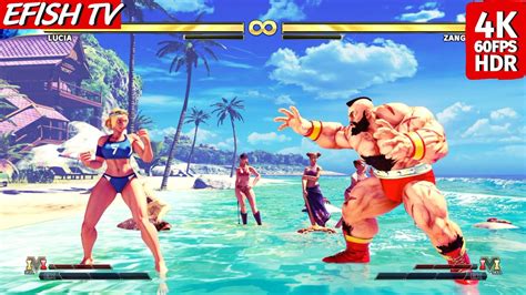 Lucia Vs Zangief Hardest AI Street Fighter V 4K 60FPS HDR YouTube