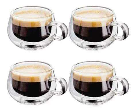 Tazas De Vidrio Doble Pared Aislamiento C Asa Caf T Csp Cuotas