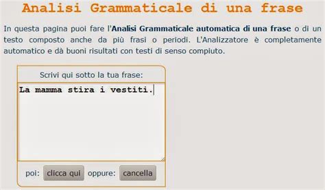 Analisi Grammaticale Automatica Di Una Frase Gratis Scuolissima