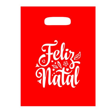 Sacolas Plástica 30x40 Feliz natal 2 25UN 50UN Escorrega o Preço