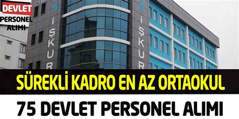 Malatya Belediyesi Sürekli Kadro En Az Ortaokul 75 Devlet Personel Alımı