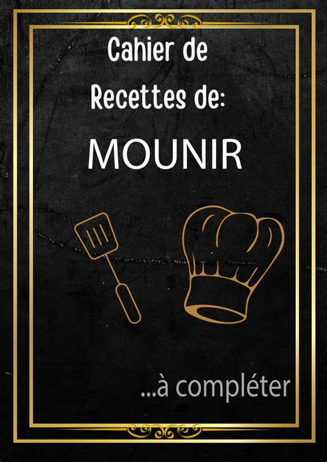 Buy Cahier De Recette De Mounir Joli Livre De Recettes A Completer Ou