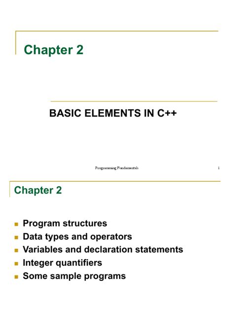 basic elements in c programming fundamentals 1 pdf integer computer science data type