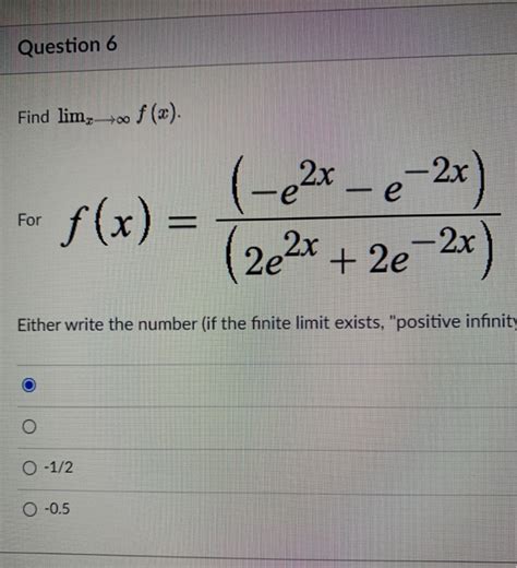 Solved Find The Limit As X Approaches Infinity Of F X Chegg
