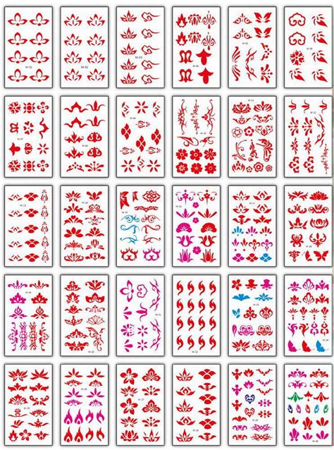 TATOUAGES E Tatouages temporaires avec mots chinois 30 pièces lot