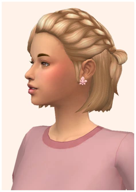 Adult Female Hair Short Braid Wondercarlotta Sims Cc Skin Sims