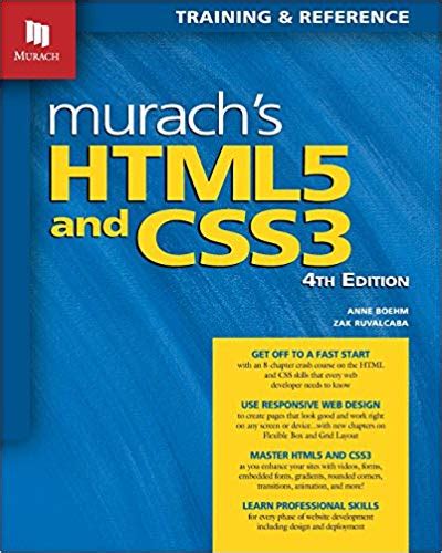 ebook pdf murach s html5 and css3 4th edition by anne boehm zak ruvalcaba ebooks store