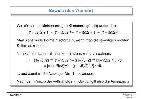 PPT Kapitel 1 Vollständige Induktion PowerPoint Presentation free