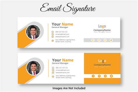 Email Signature Or Email Footer Template Graphic By Tahmin S Design