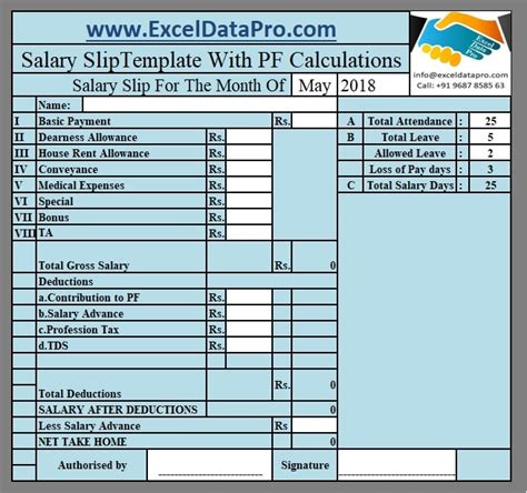 Ready To Use Salary Slip Excel Templates Exceldatapro