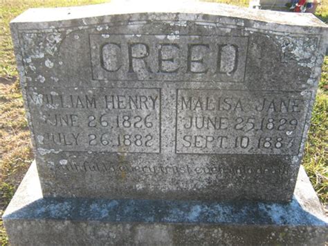 William Henry Creed 1826 1882 Memorial Find A Grave