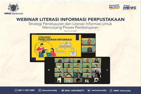 Webinar Perpustakaan MNC University Bahas Pentingnya Literasi Informasi