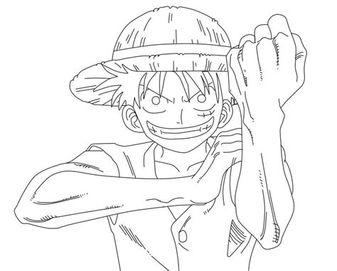 Coloriage One Piece Luffy télécharger et imprimer gratuit sur
