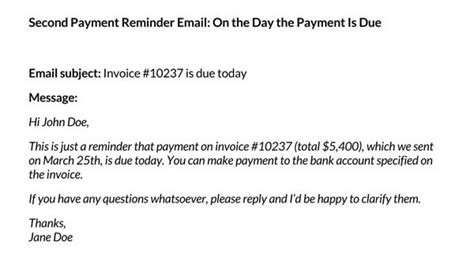 Payment Reminder Email How To Write 24 Samples