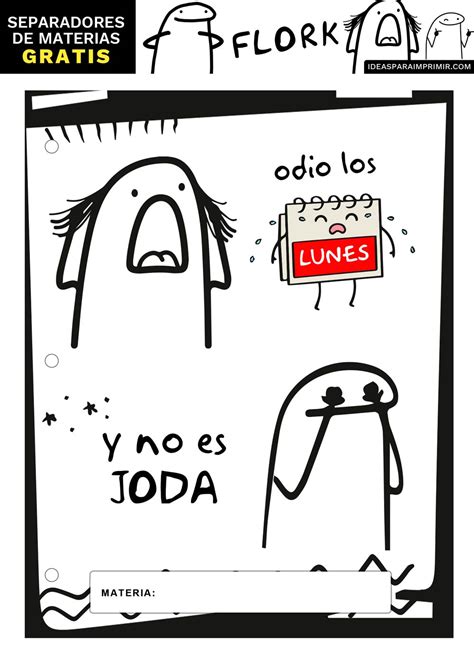 Gratis Car Tulas Y Separadores De Materias De Flork Para Imprimir 32760